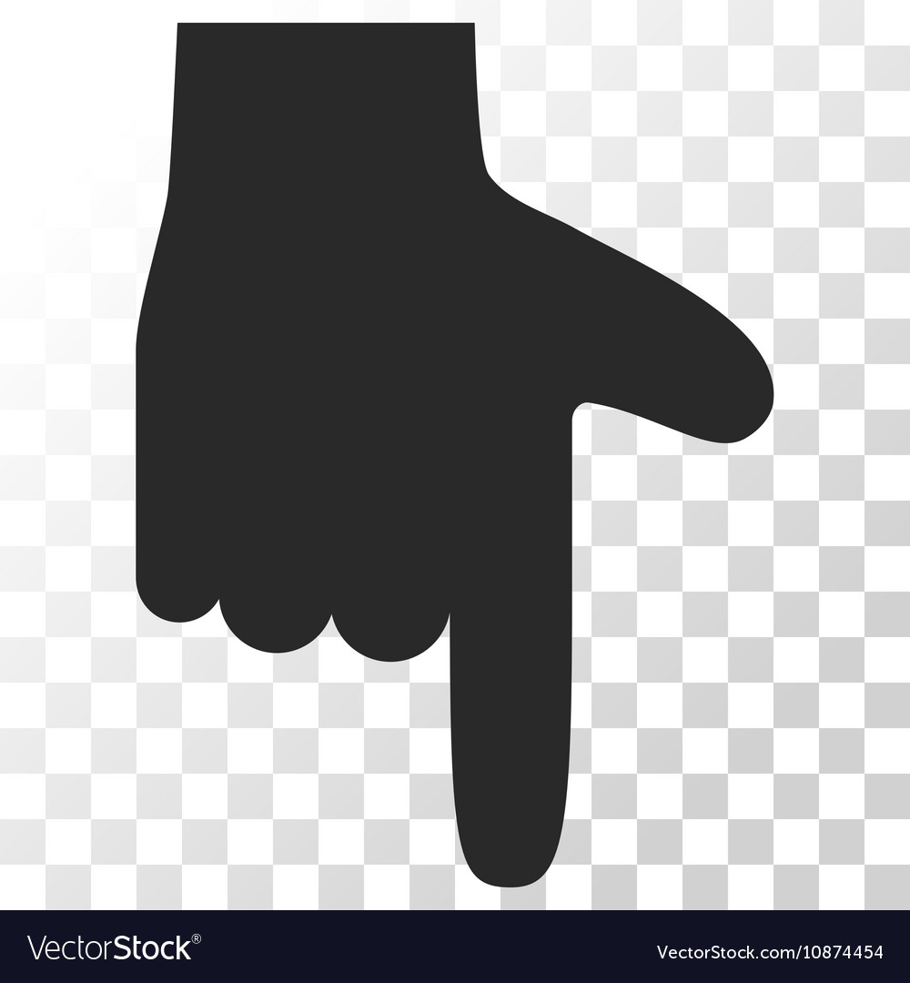 Hand pointer down icon Royalty Free Vector Image