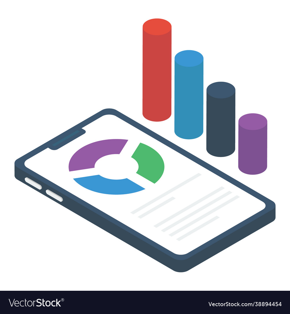 Mobile Data Analytics Royalty Free Vector Image
