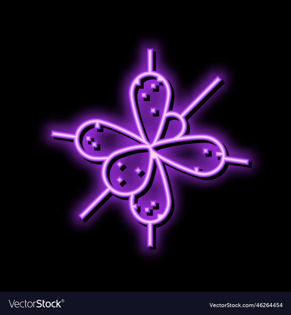 Physics molecular structure neon glow icon Vector Image Physics molecular structure neon glow icon Vector Image