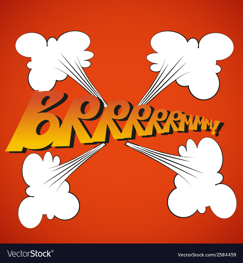 A colored comic expression in background Vector Image