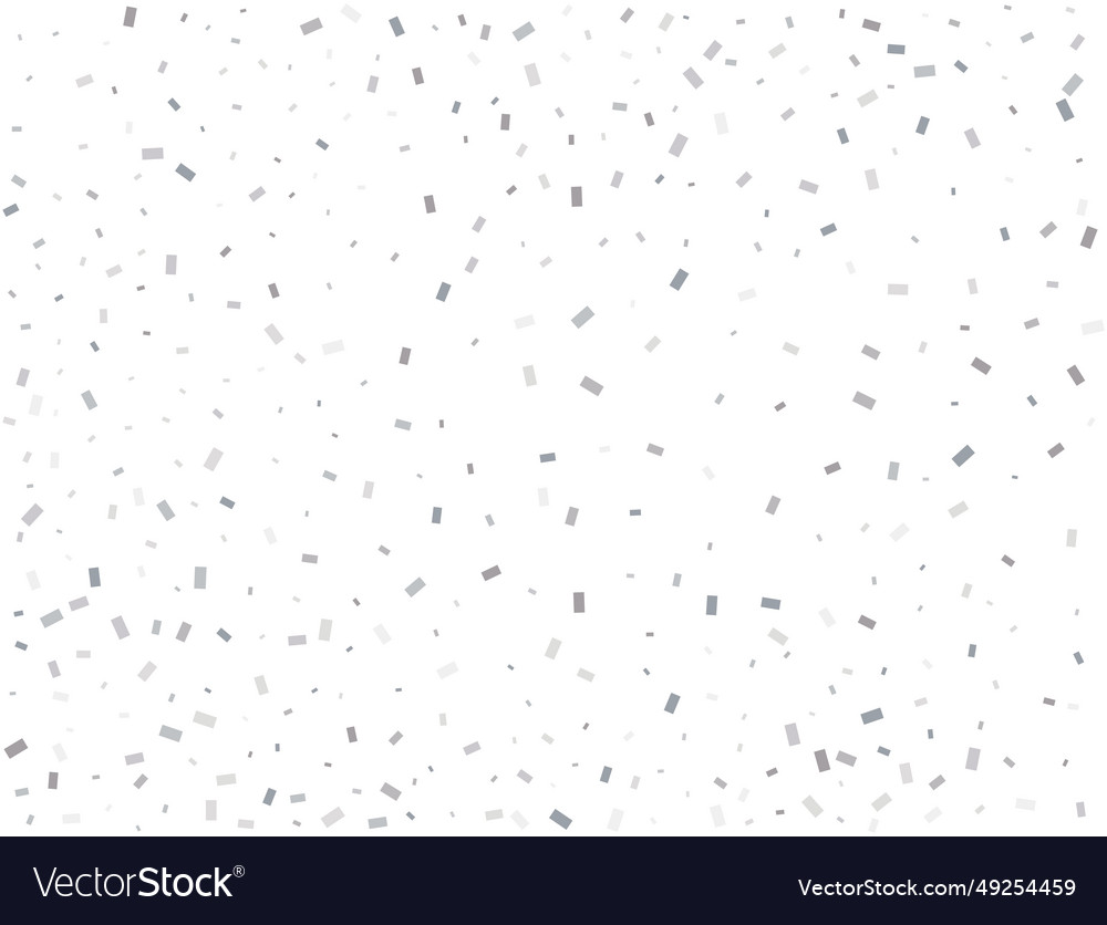 Light silver rectangular glitter confetti Vector Image