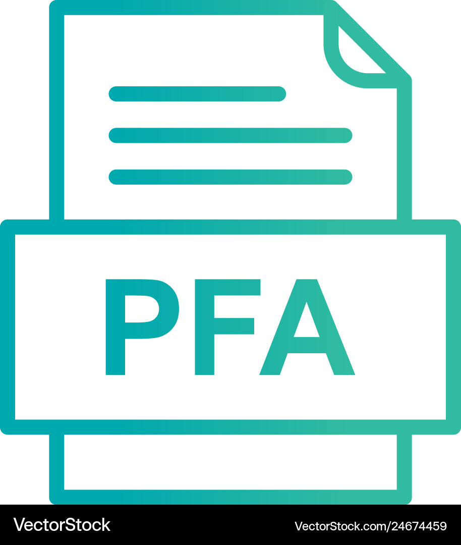 Pfa file document icon Royalty Free Vector Image