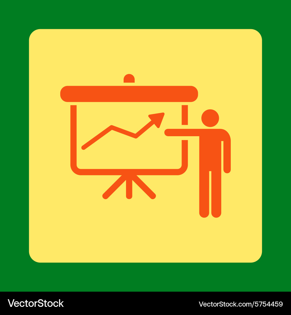 Project presentation icon Royalty Free Vector Image