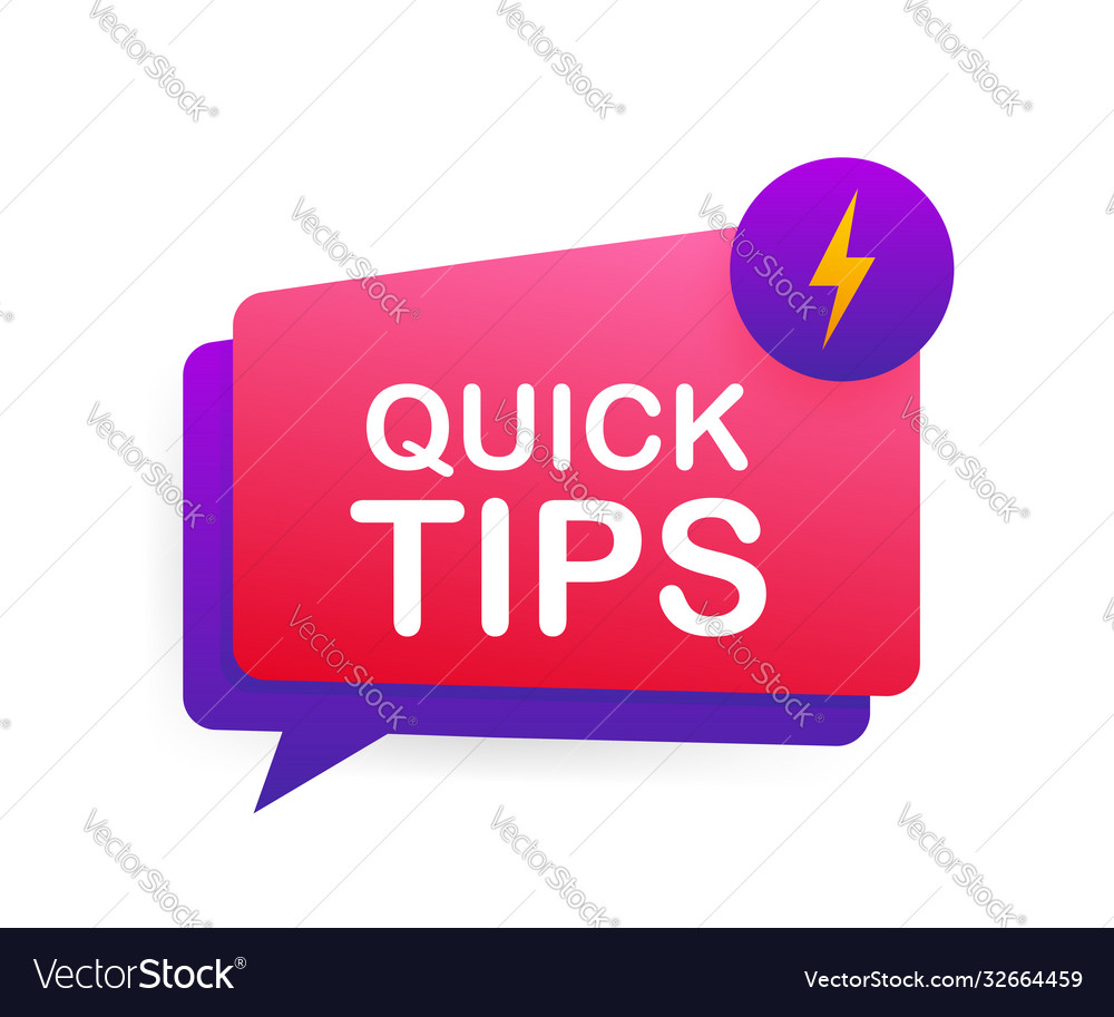 Quick tips icon badge ready for use in web Vector Image Quick tips icon badge ready for use in web Vector Image