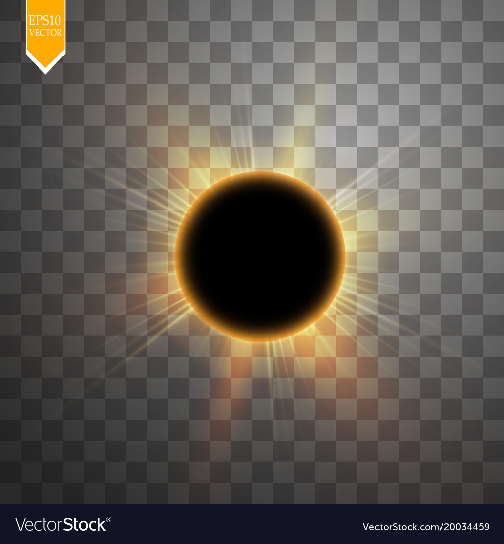 Total solar eclipse Royalty Free Vector Image - VectorStock