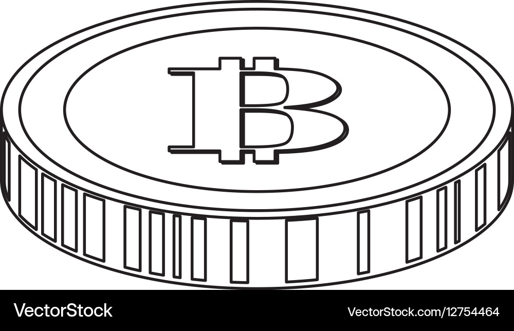 Coin with letter b money related icon image Vector Image