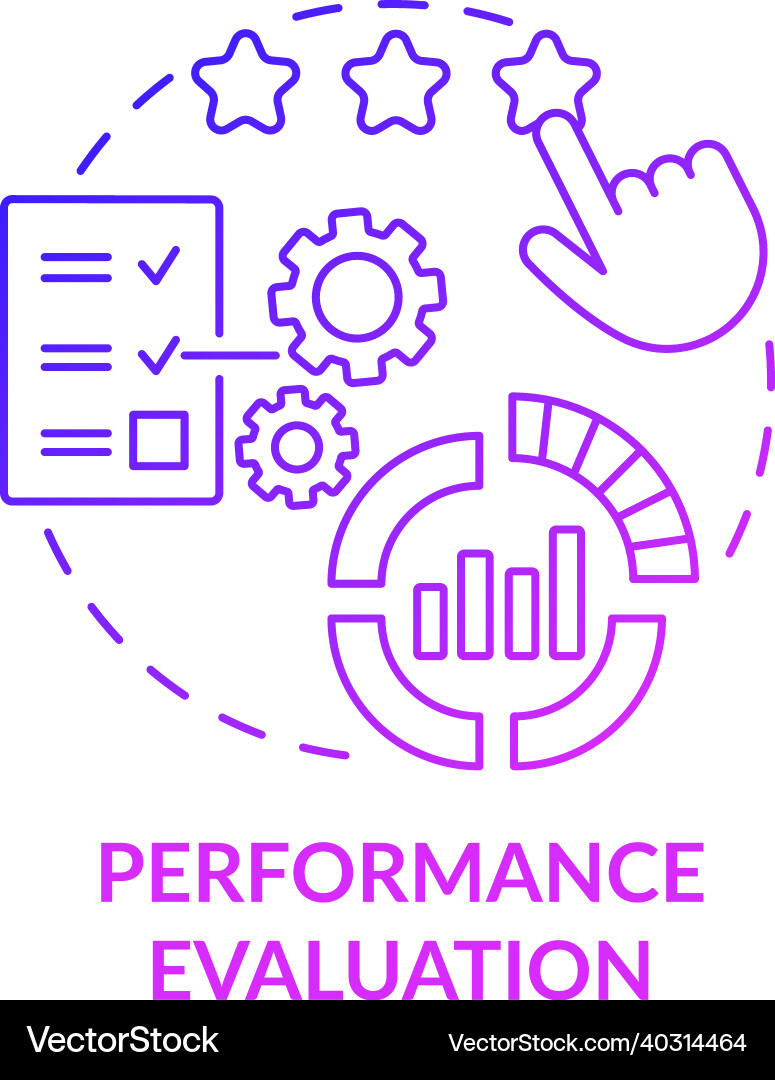Efficiency evaluation concept icon Royalty Free Vector Image