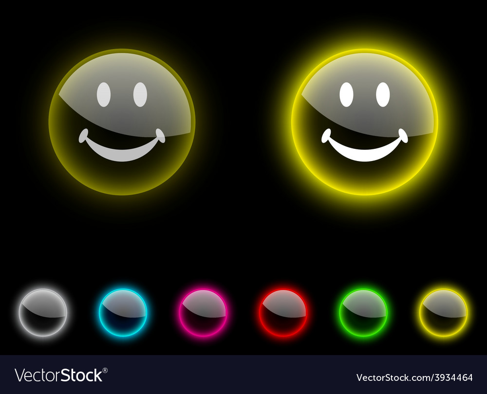 Smiley button Royalty Free Vector Image - VectorStock