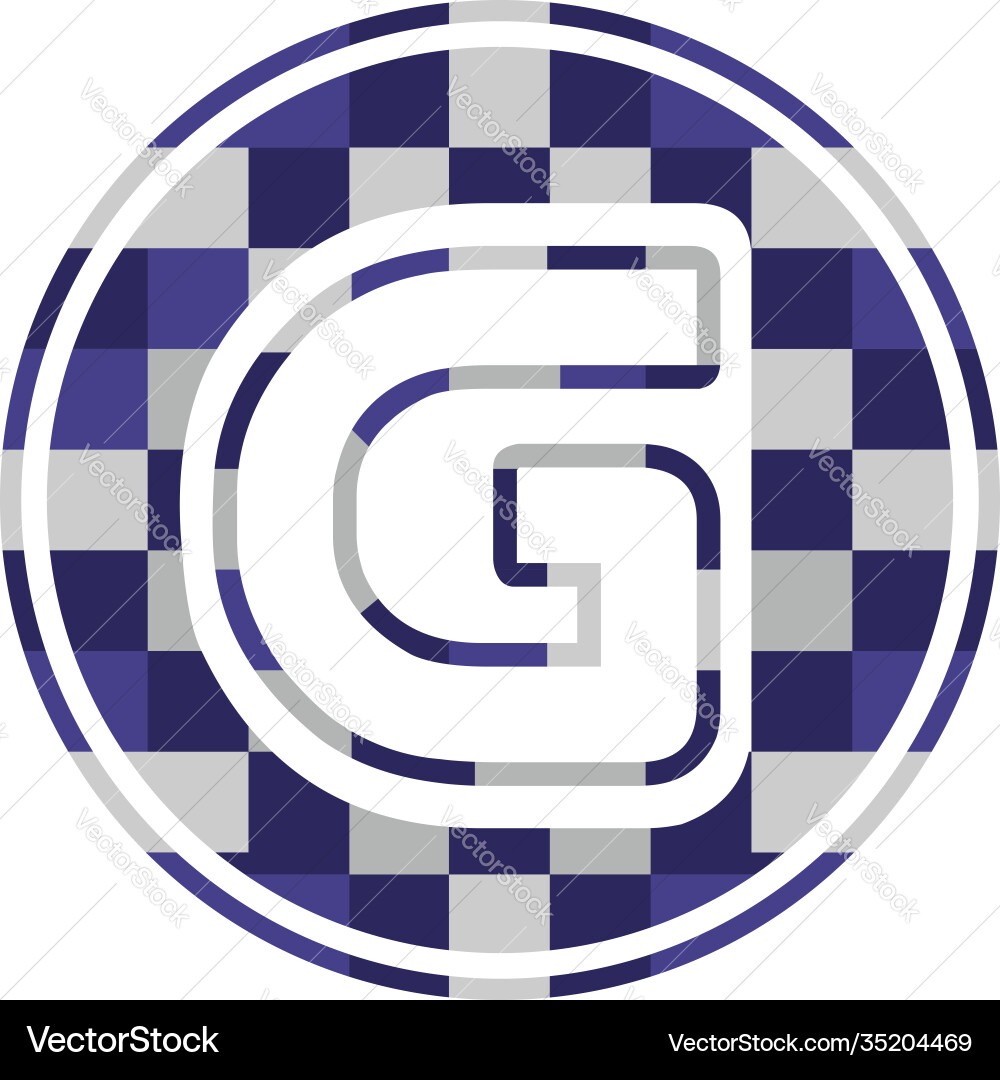 G alphabet music logo design concept Royalty Free Vector