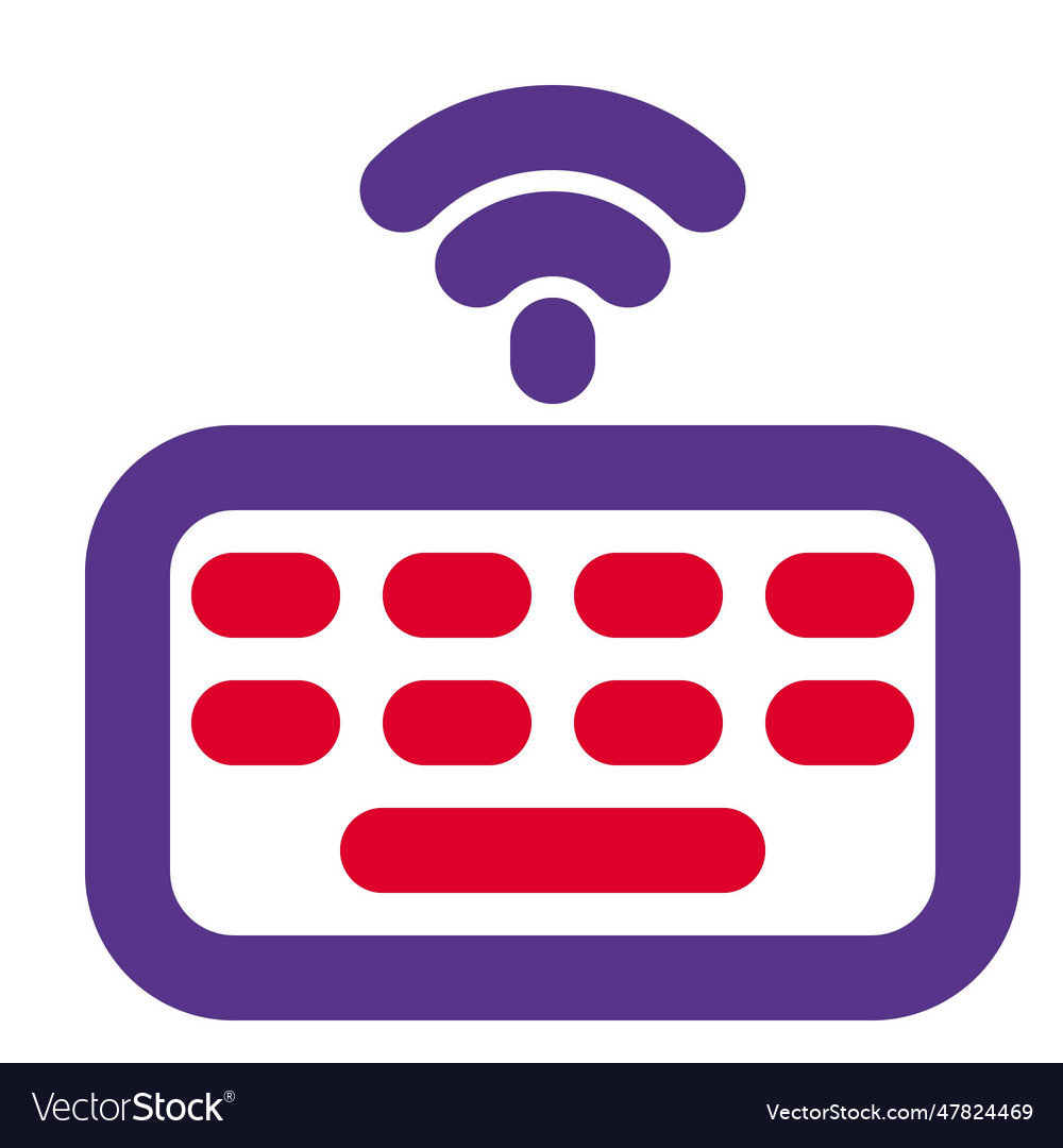 Wireless keyboard an input device Royalty Free Vector Image