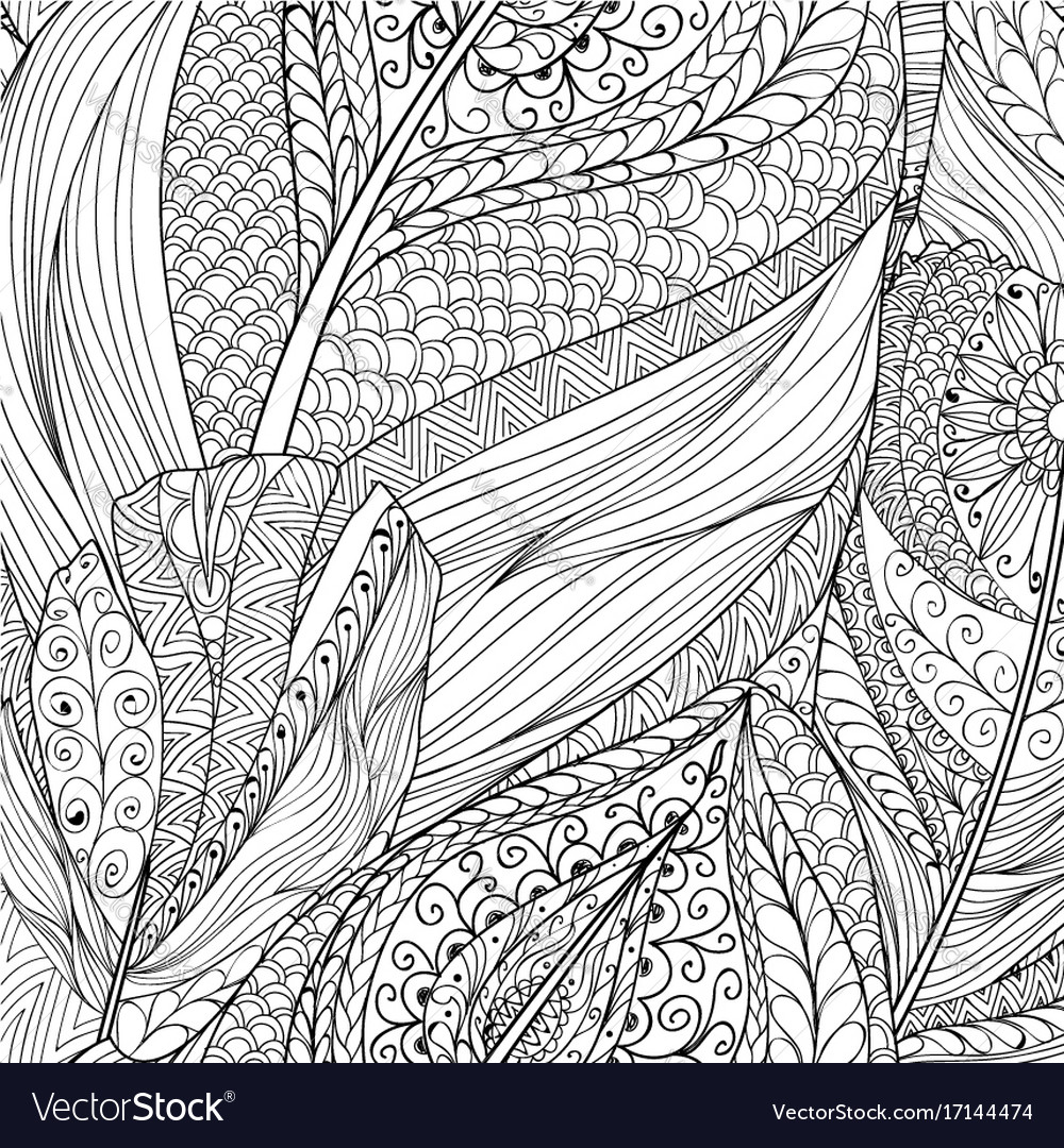 Abstract Line Seamless Pattern Ornamental Ethnic Vector Image
