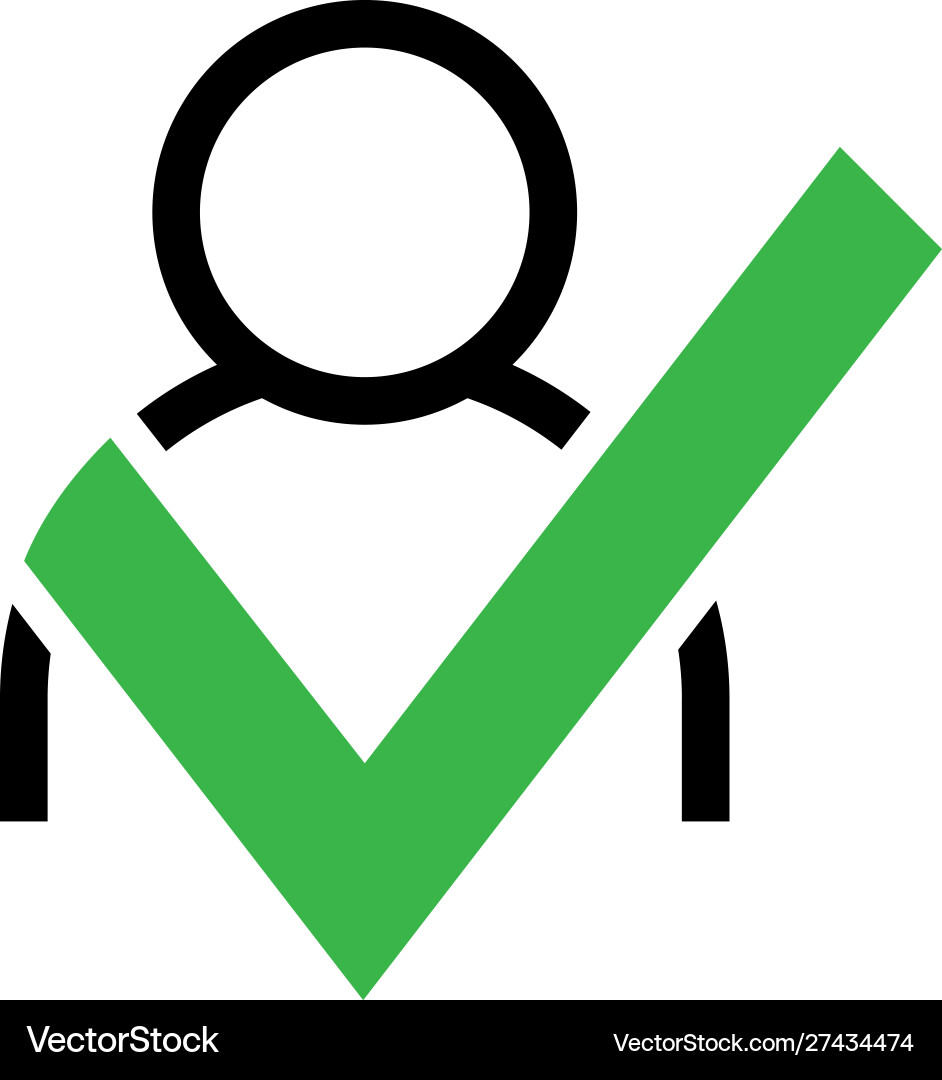 Check mark icon graphic design template isolated Vector Image