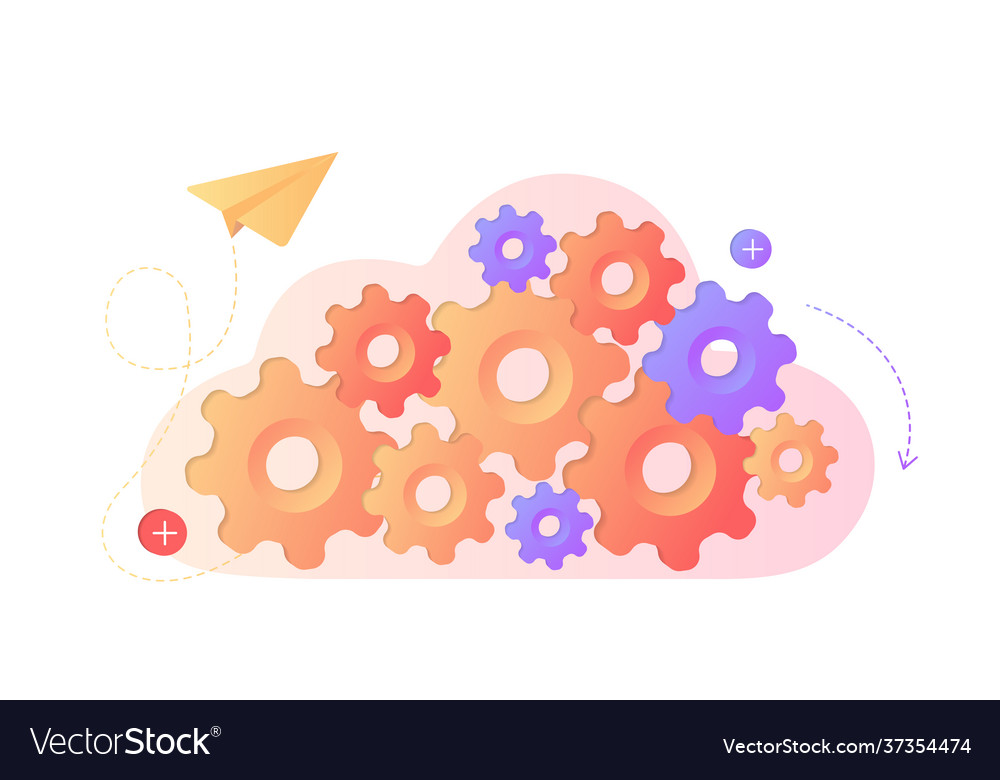 Database with cloud server process Royalty Free Vector Image