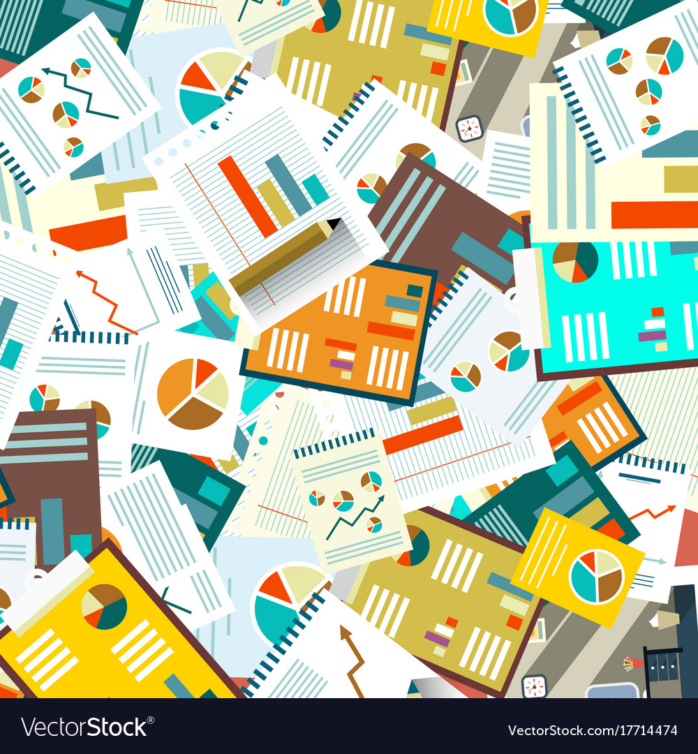 Paperwork flat background Royalty Free Vector Image