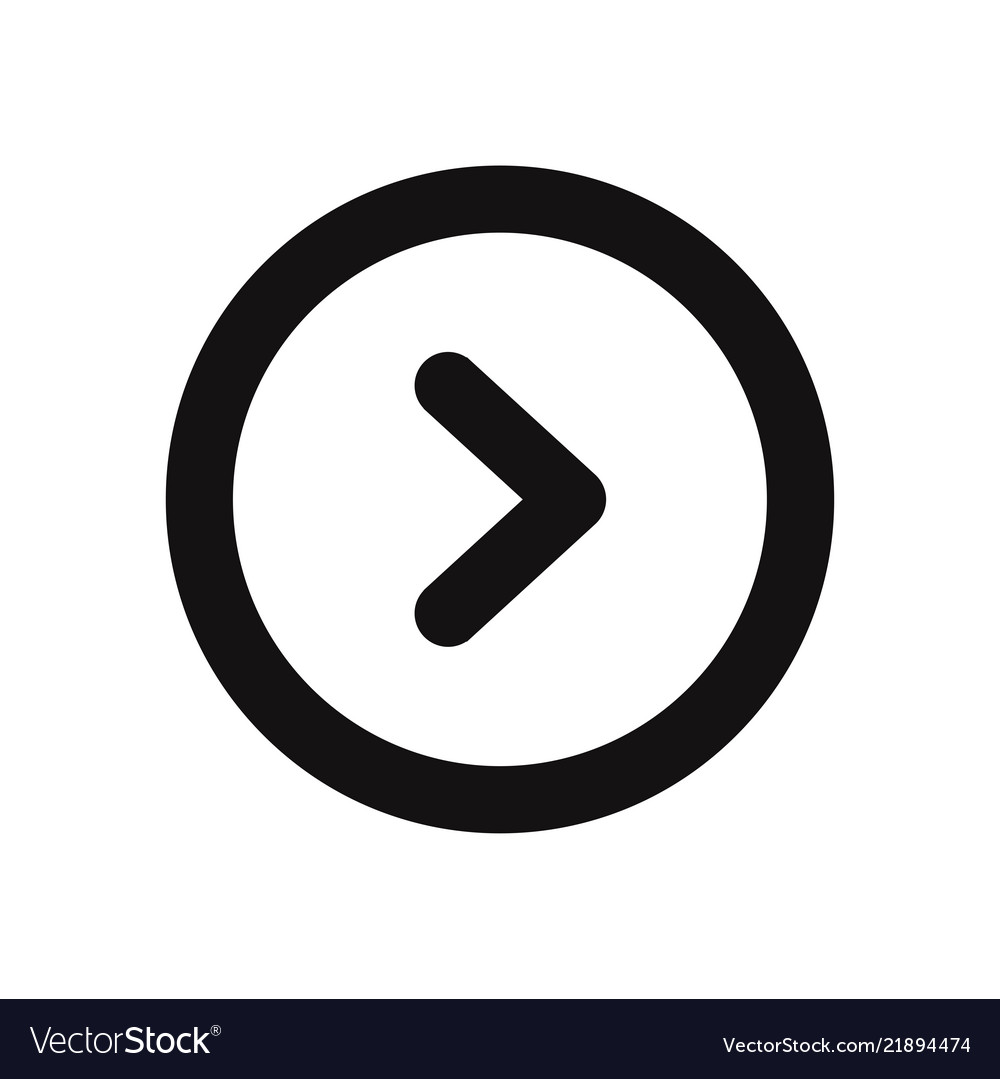 Right Arrow Button Icon Royalty Free Vector Image