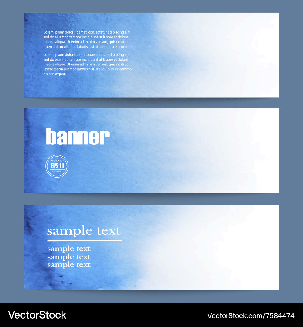 Watercolor banner for the Web Royalty Free Vector Image