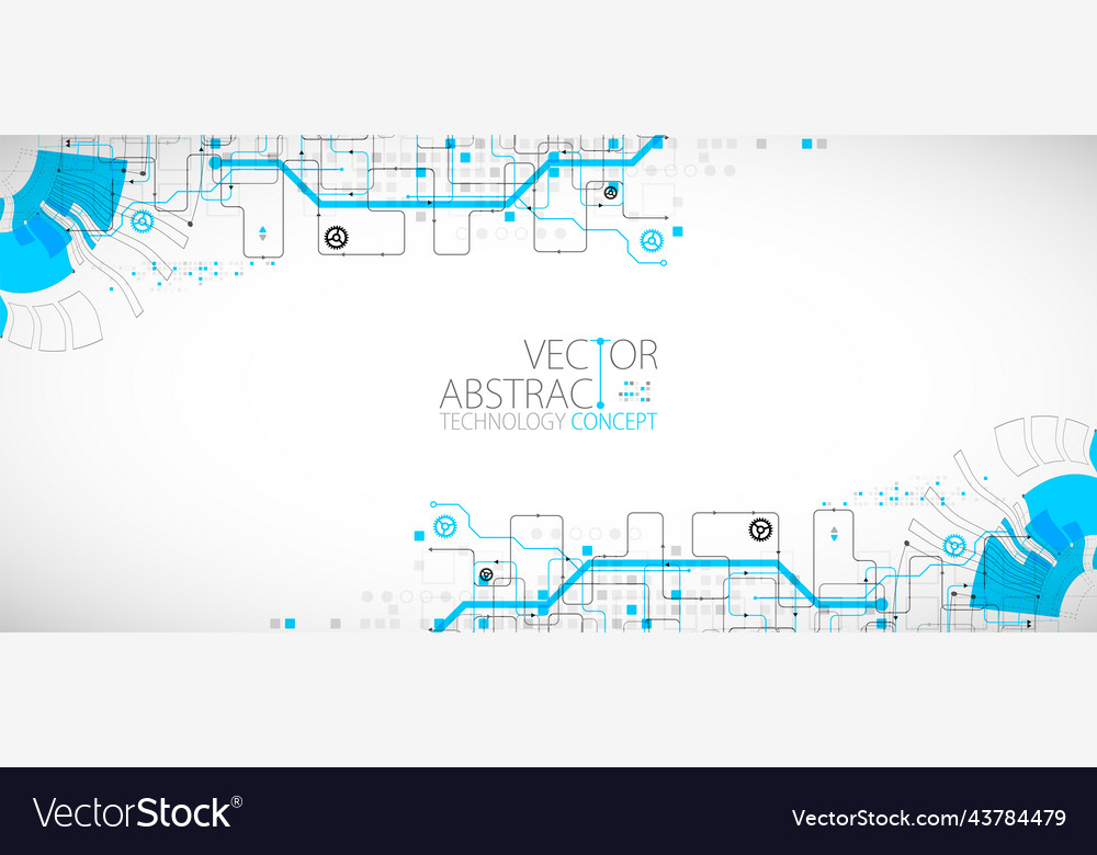 Abstract technology concept high computer color Vector Image