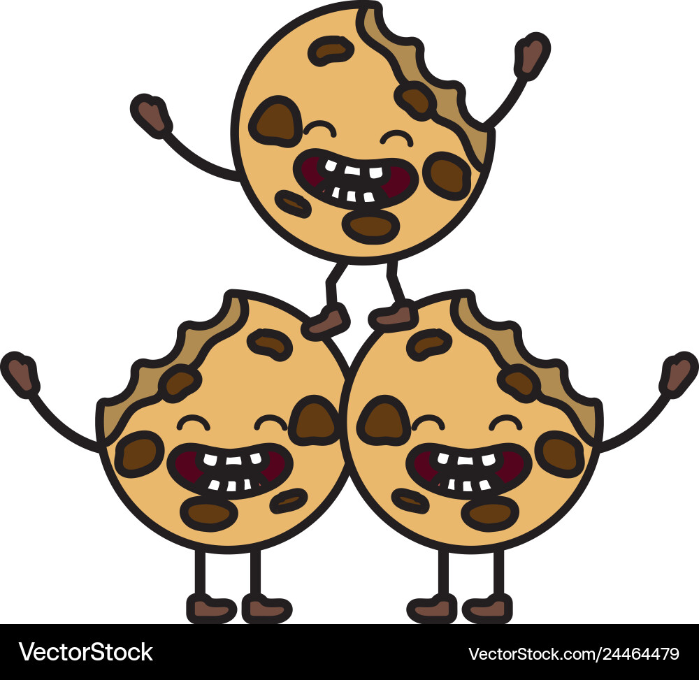 Sweet cookies cartoon Royalty Free Vector Image