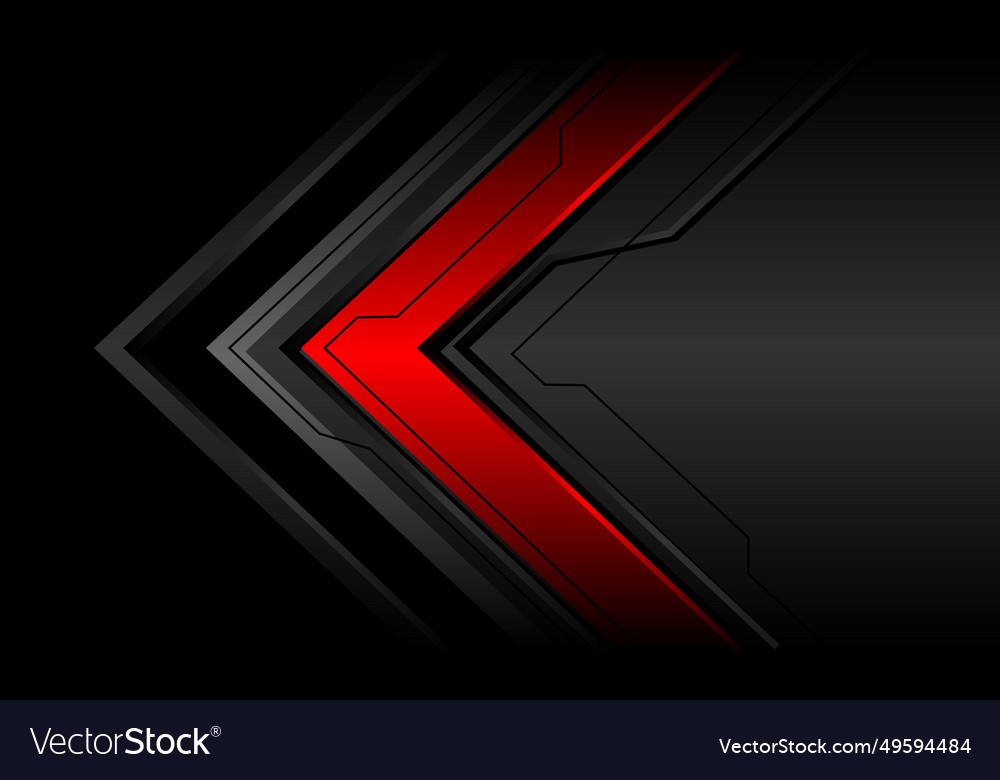 Abstract dark grey metallic red arrow cyber Vector Image Abstract dark grey metallic red arrow cyber Vector Image