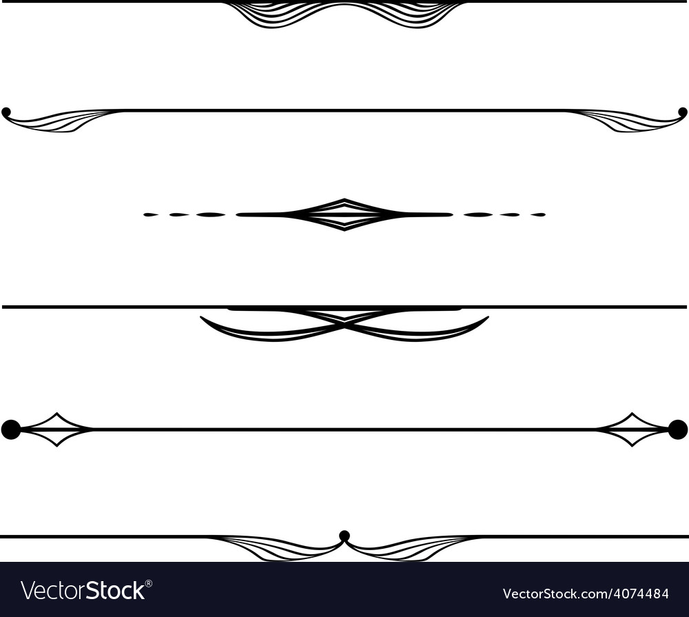 Decorative elements border and page rules Vector Image
