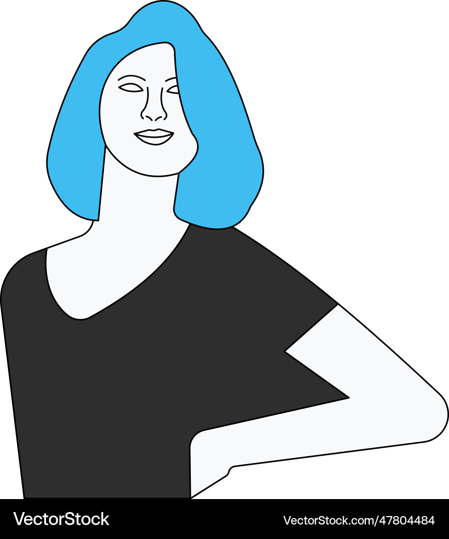Girl is posing for a portrait Royalty Free Vector Image