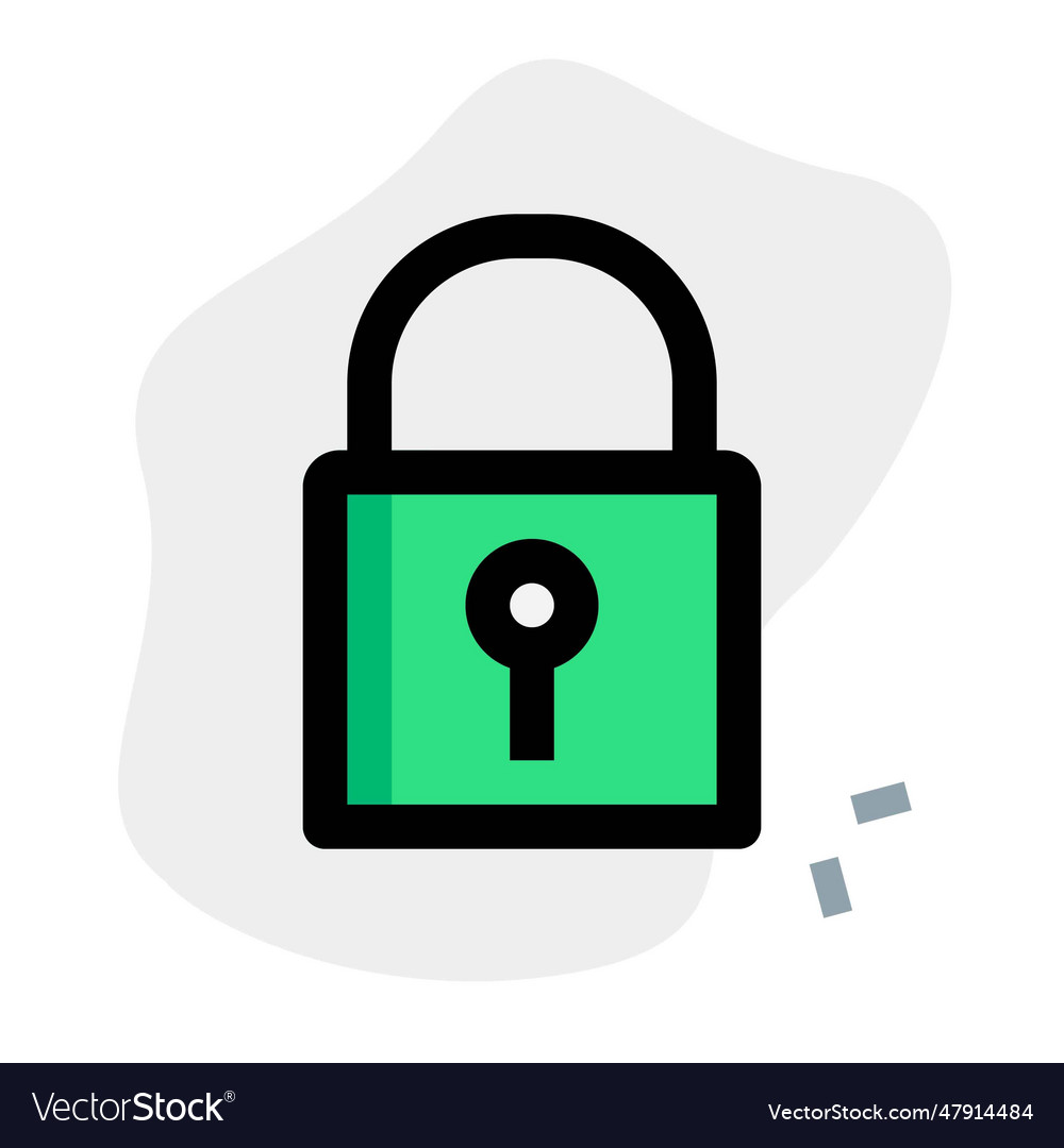 Padlock depicting privacy encryption in browser Vector Image