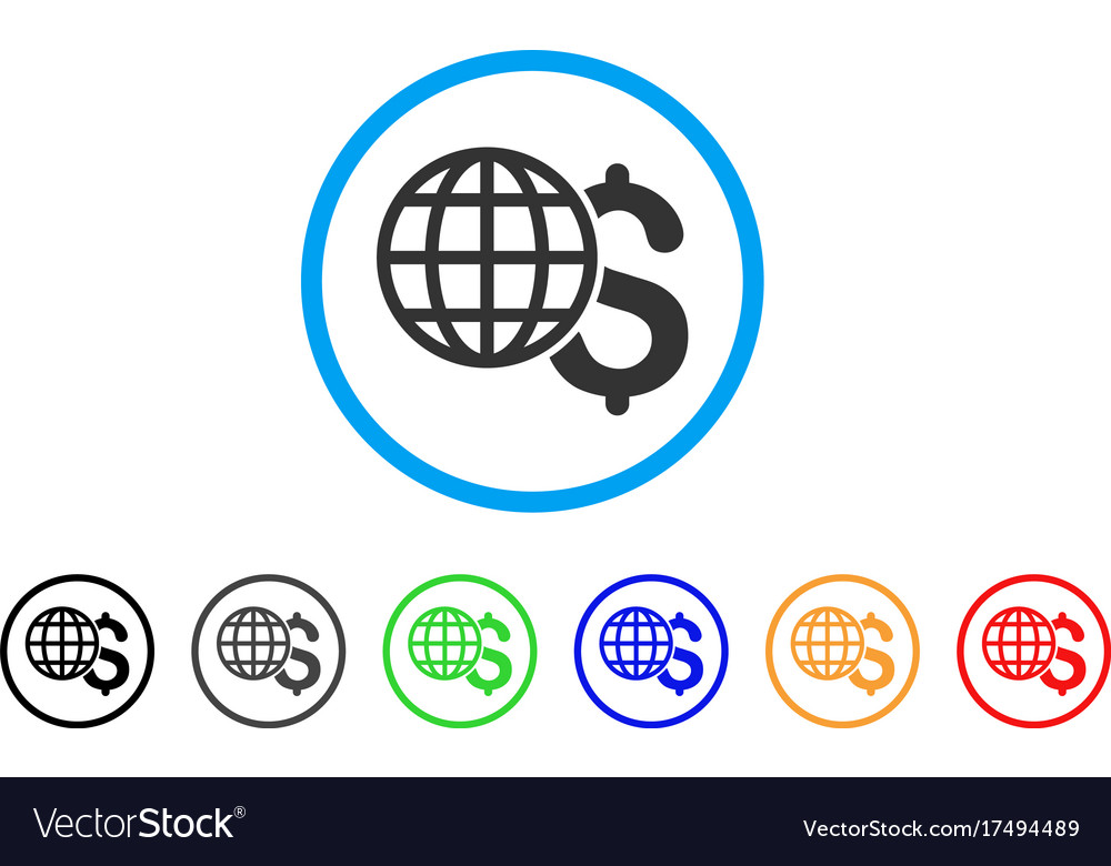 Global finances rounded icon Royalty Free Vector Image Global finances rounded icon Royalty Free Vector Image