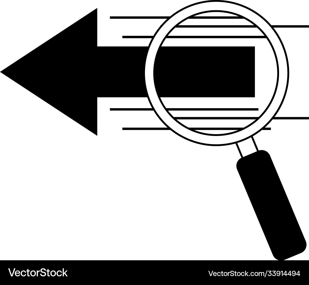 Data analysis magnifying glass research digital Vector Image