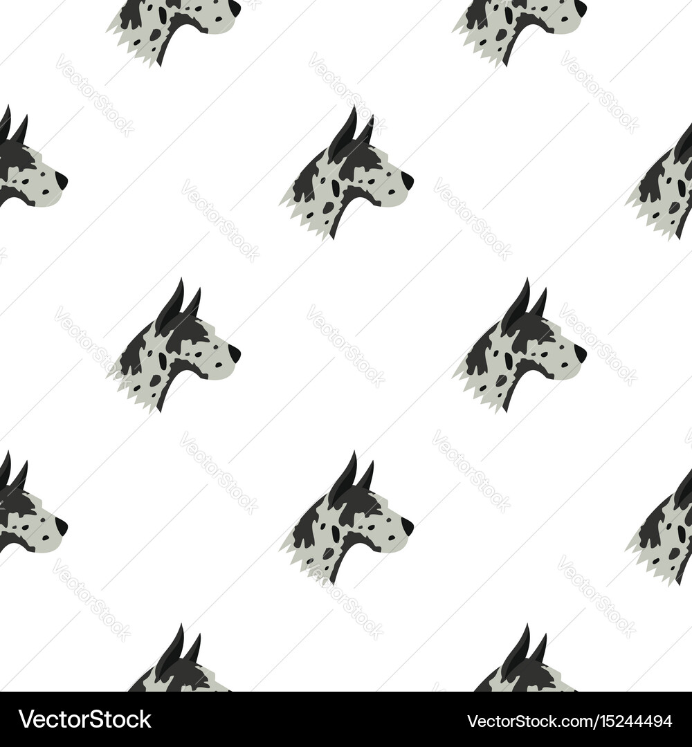 Great dane dog pattern seamless Royalty Free Vector Image