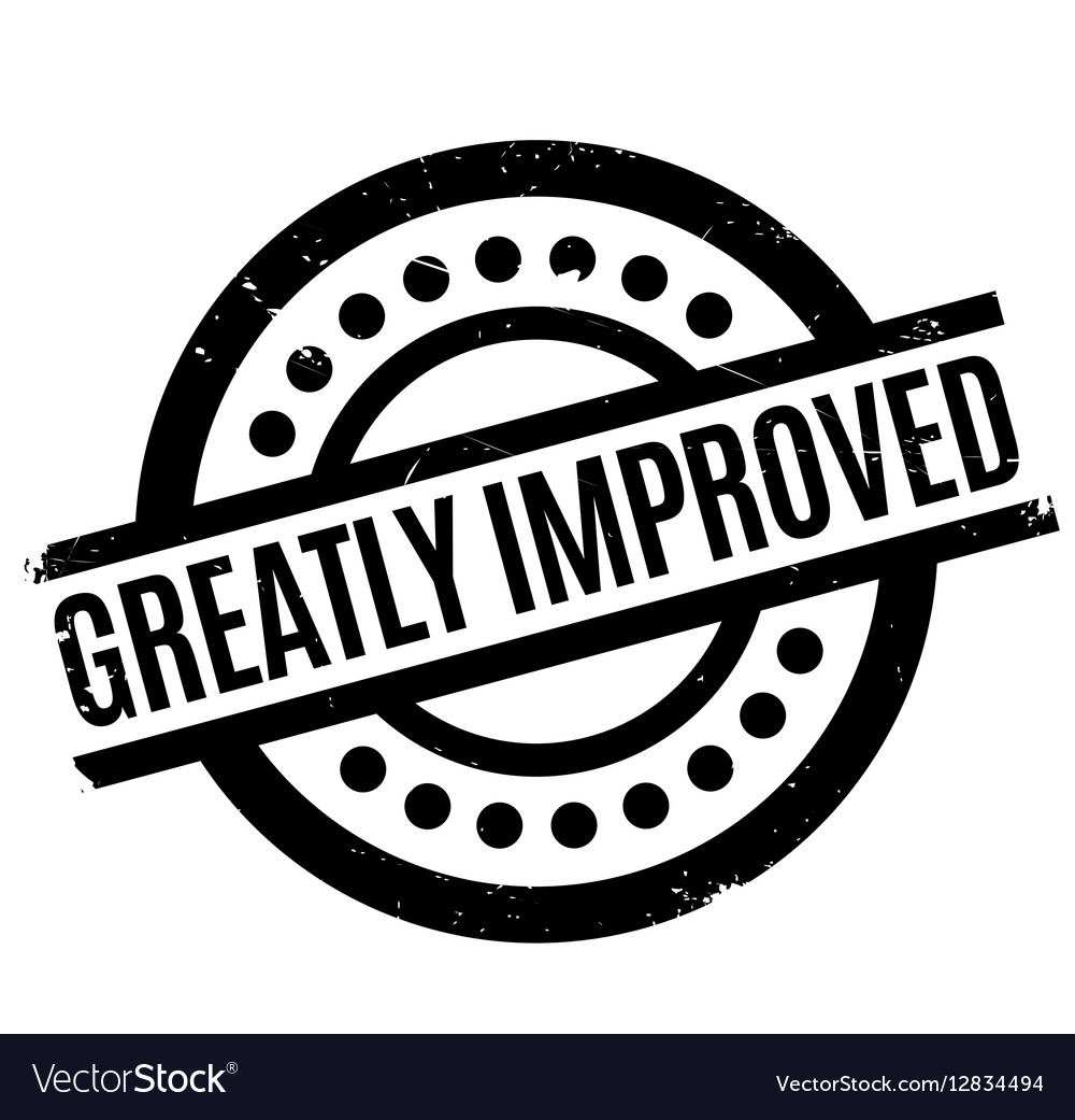 Greatly improved rubber stamp Royalty Free Vector Image Greatly improved rubber stamp Royalty Free Vector Image