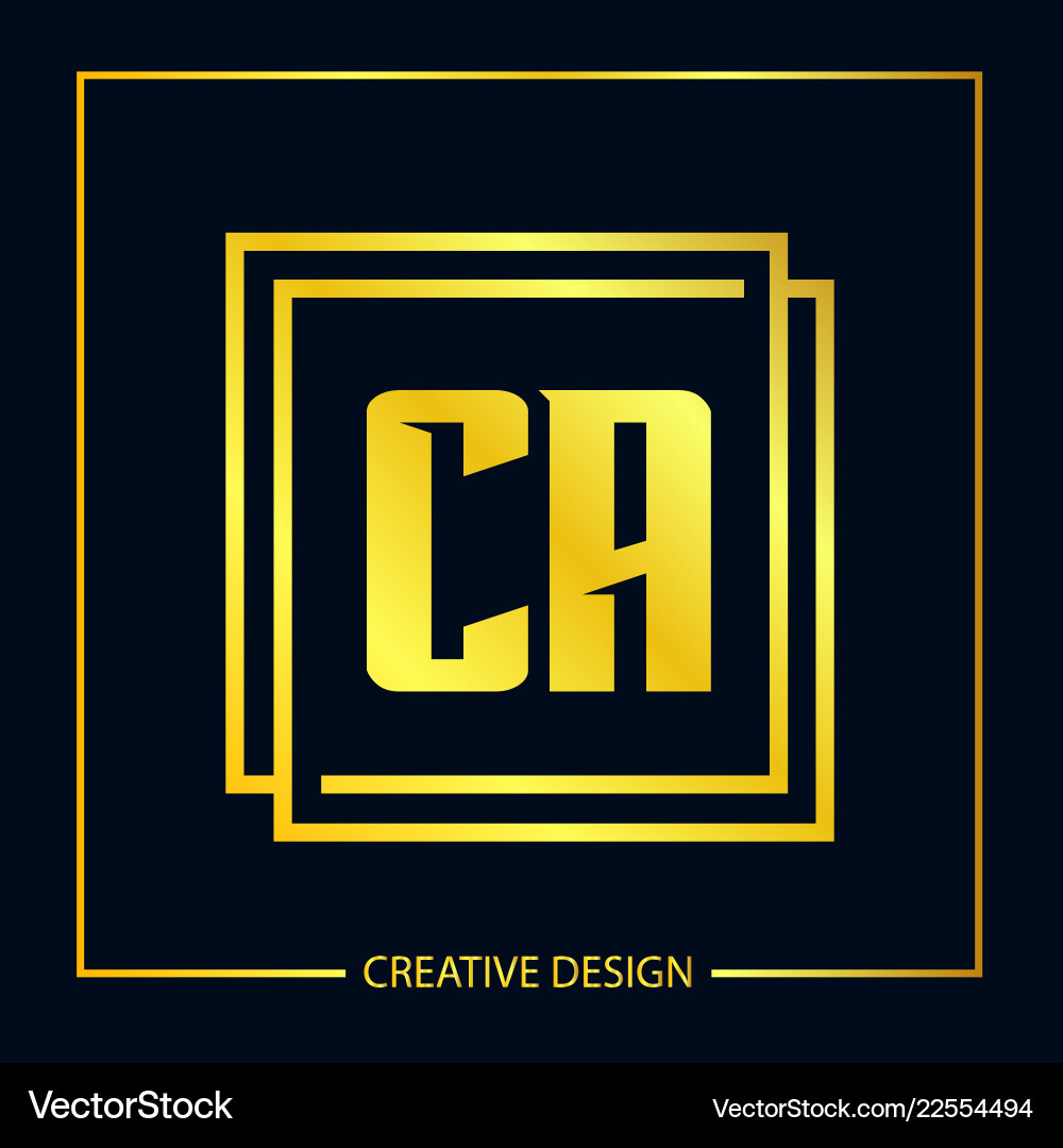 Initial letter ca logo template design Royalty Free Vector