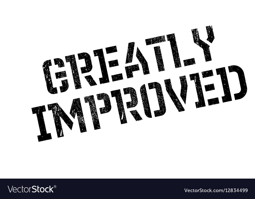 Greatly improved rubber stamp Royalty Free Vector Image Greatly improved rubber stamp Royalty Free Vector Image