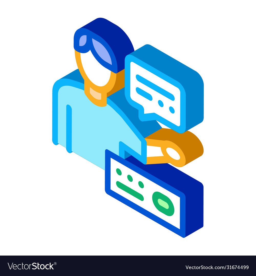 Human speaking isometric icon Royalty Free Vector Image Human speaking isometric icon Royalty Free Vector Image