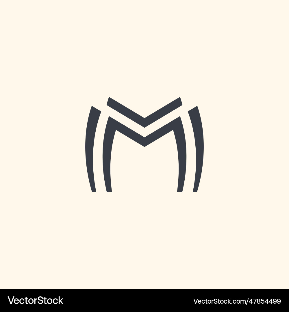 Letter m logo with creative concept design idea Vector Image