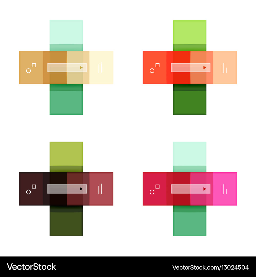 Colorful stripes infographic templates set Vector Image