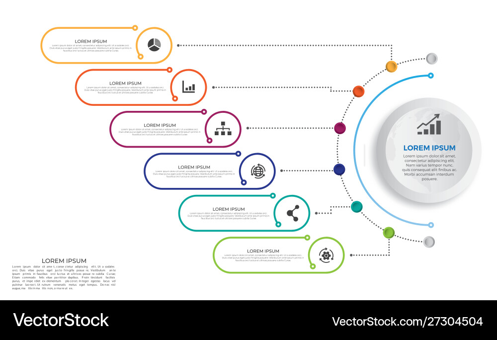 Colorful timeline infographics design Royalty Free Vector