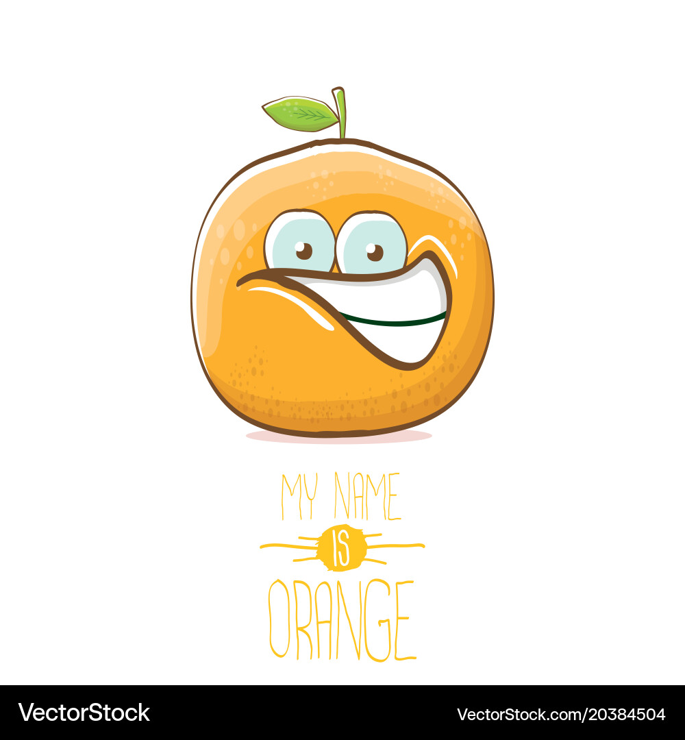 Funny cartoon cute orange character Royalty Free Vector