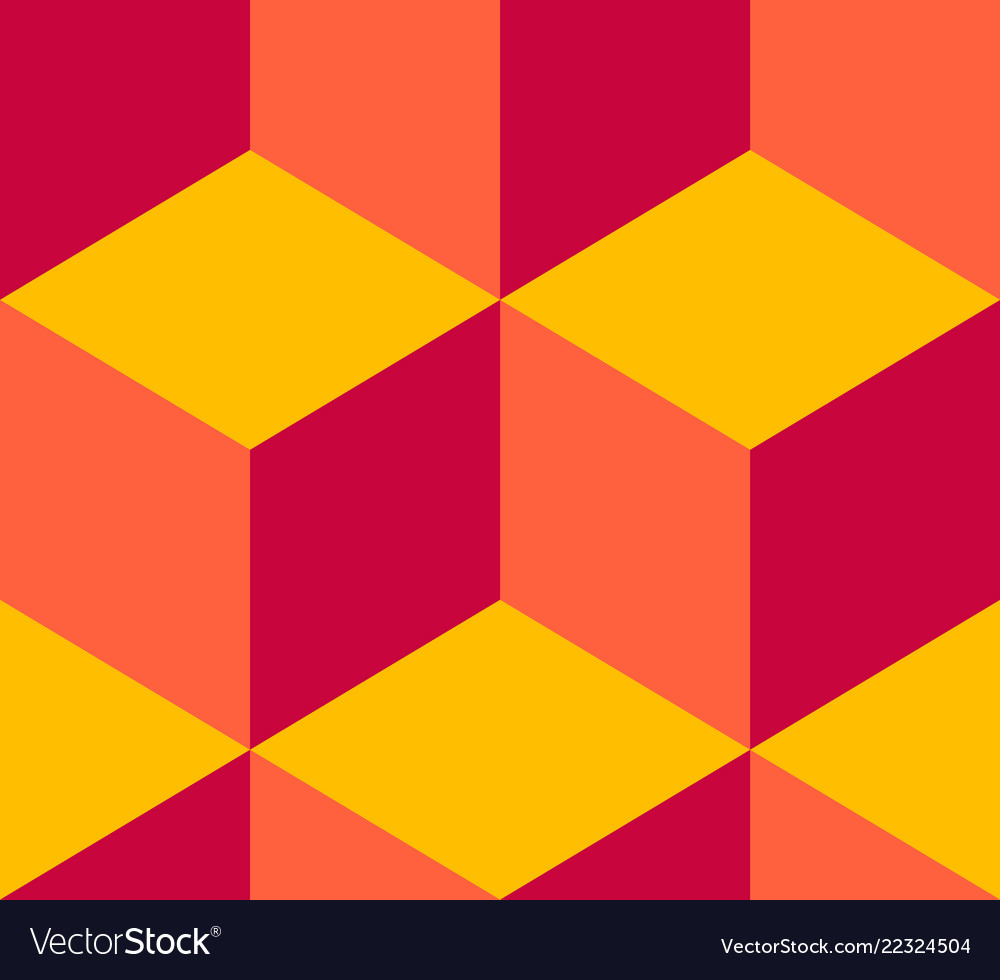Geometric pattern cube seamless Royalty Free Vector Image