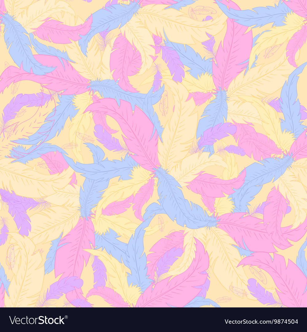 Hand drawn boho seamless pattern with colored Vector Image