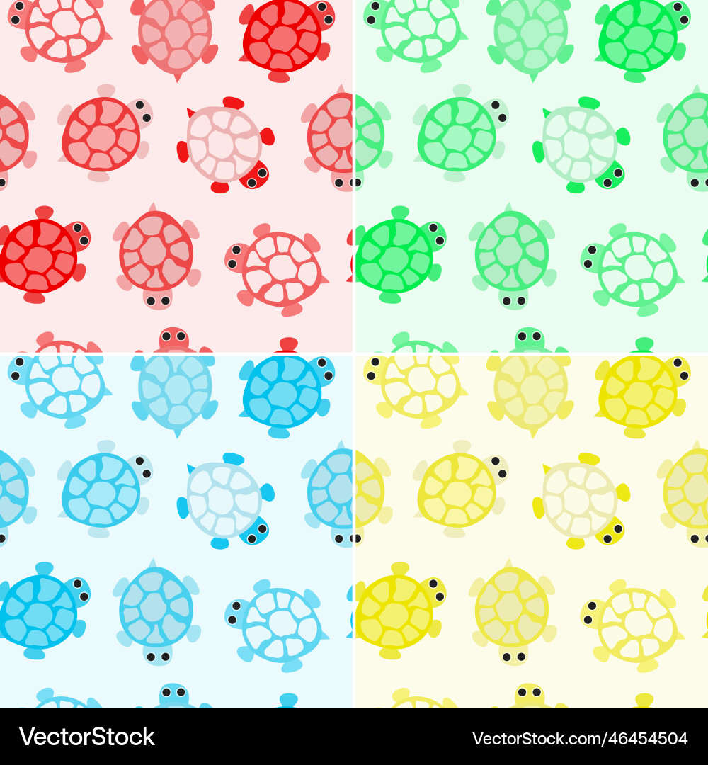 Seamless background in different colours Vector Image