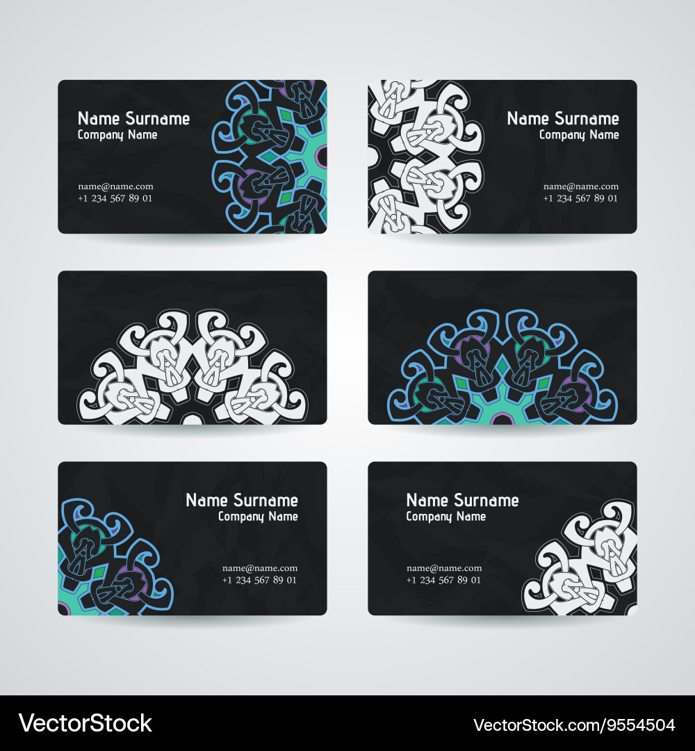 Set design templates business card Royalty Free Vector Image