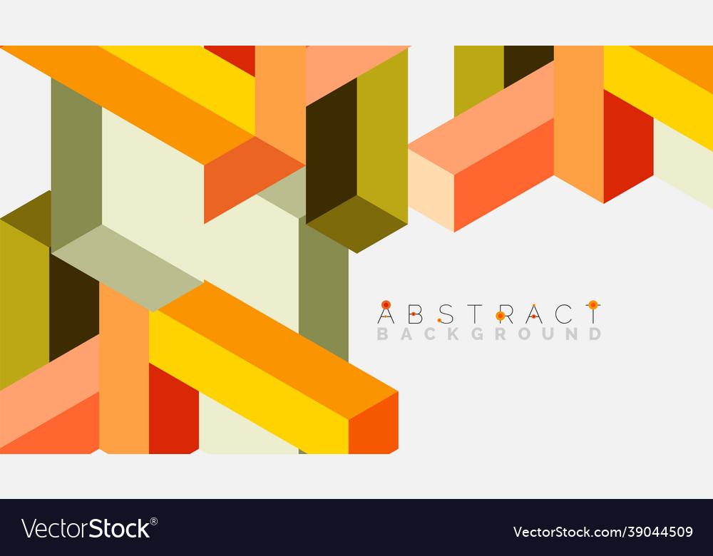 Abstract background 3d cubes cubic elements Vector Image