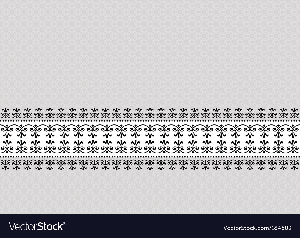 Decorative border and pattern Royalty Free Vector Image