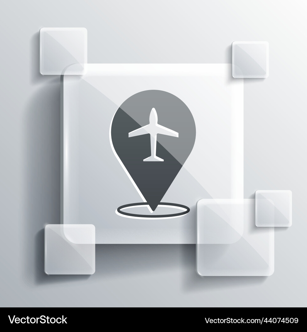 Grey plane icon isolated on background Royalty Free Vector