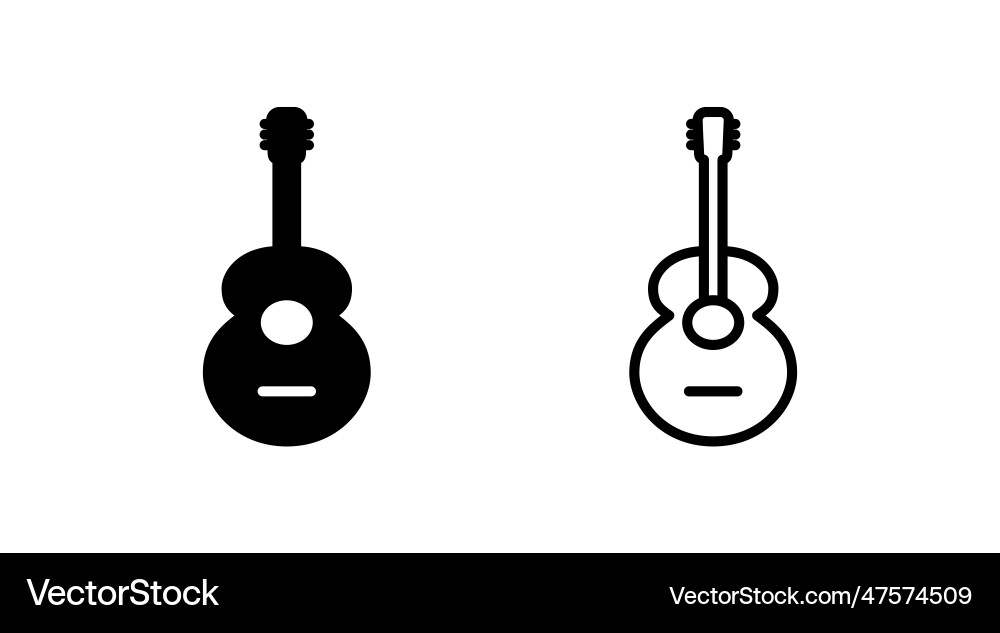 Guitar icon musical instrument sign Royalty Free Vector
