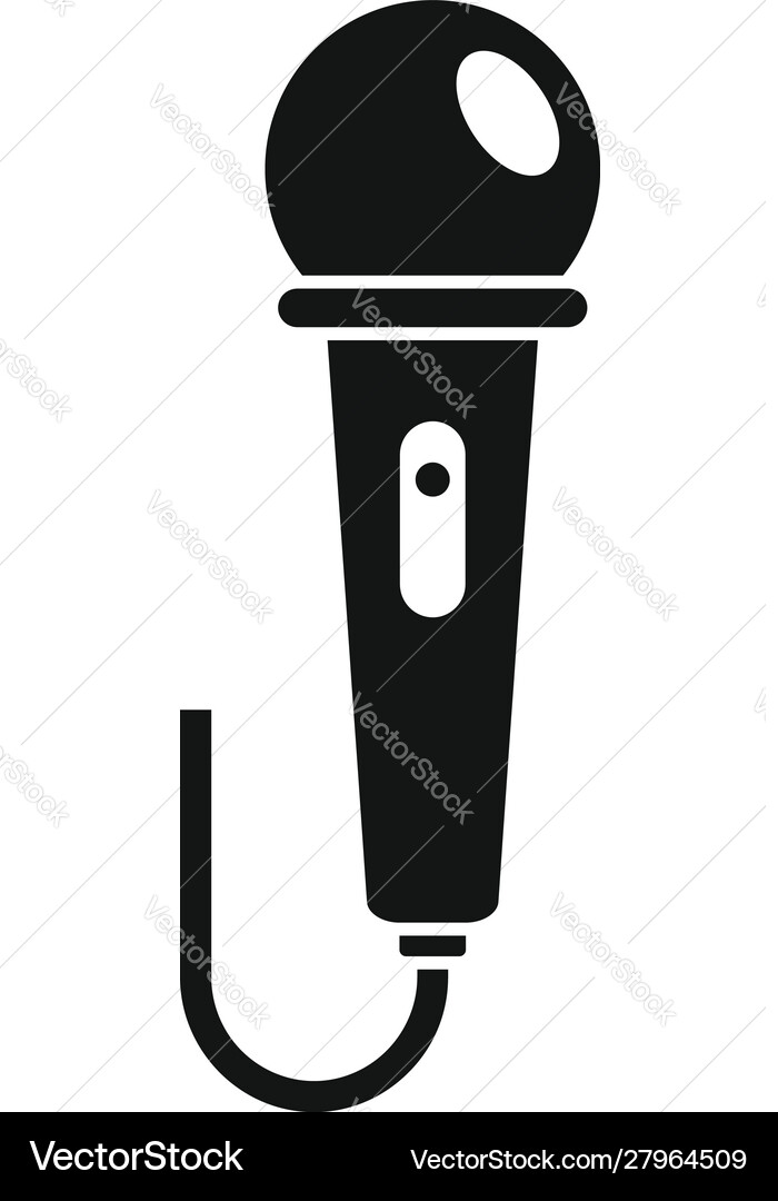 Voice microphone icon simple style Royalty Free Vector Image