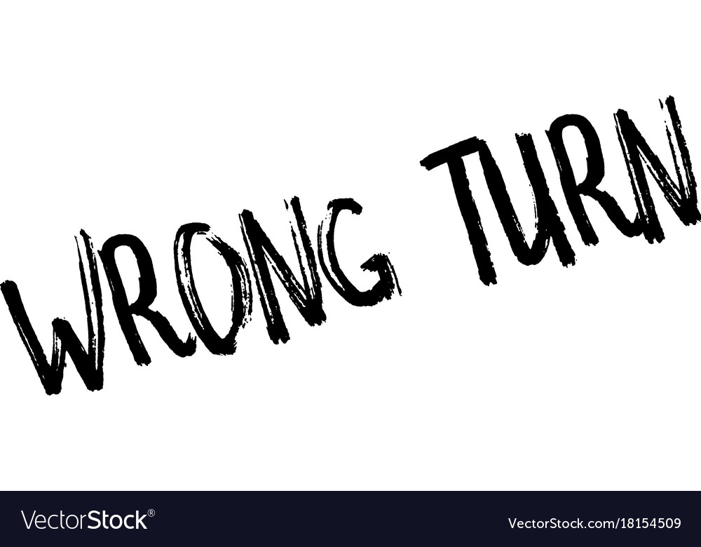 Wrong turn rubber stamp Royalty Free Vector Image