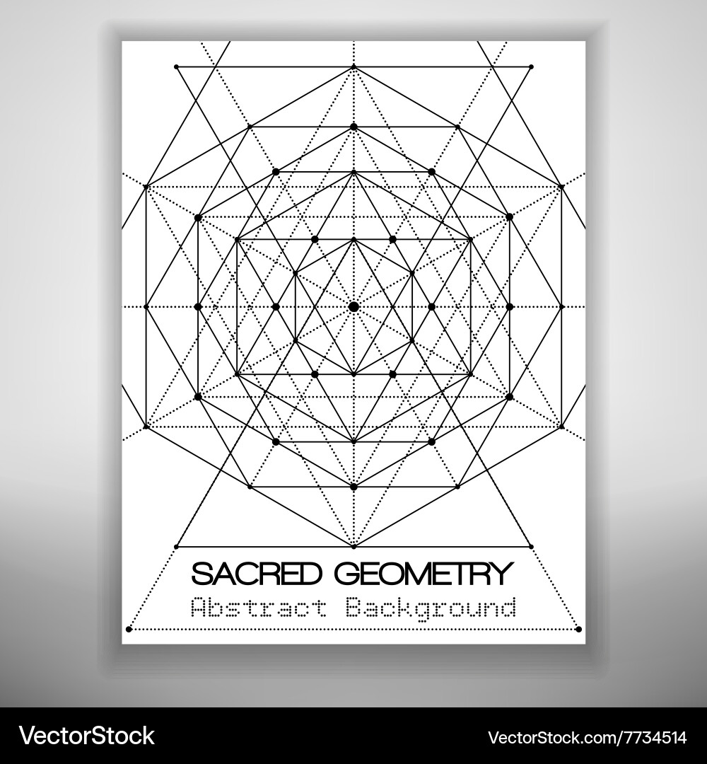 Abstract brochure template with sacred geometry Vector Image