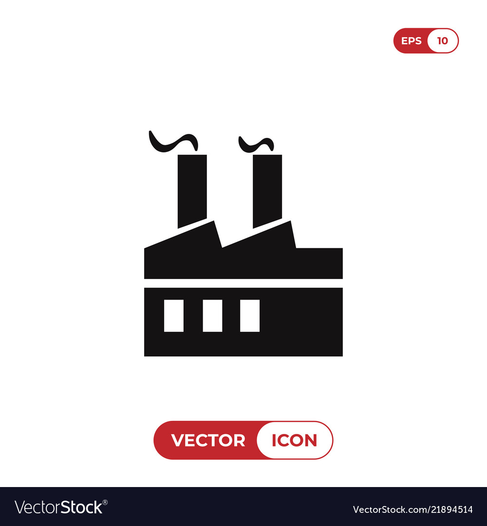 Factory icon Royalty Free Vector Image - VectorStock