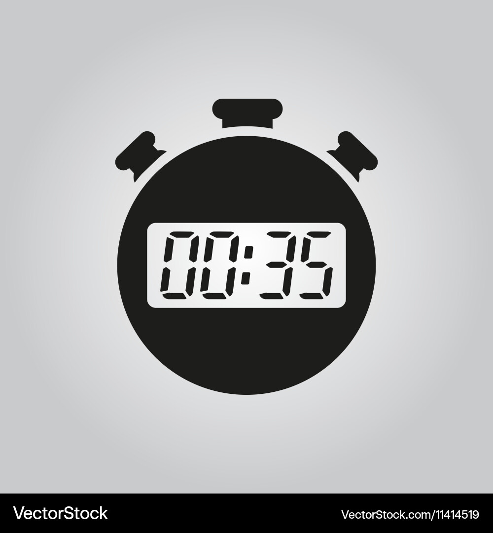 35 seconds minutes stopwatch icon clock Royalty Free Vector